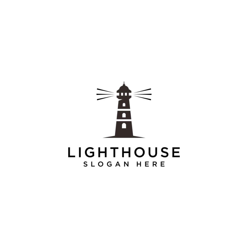 lighthouse logo vector design template - MasterBundles