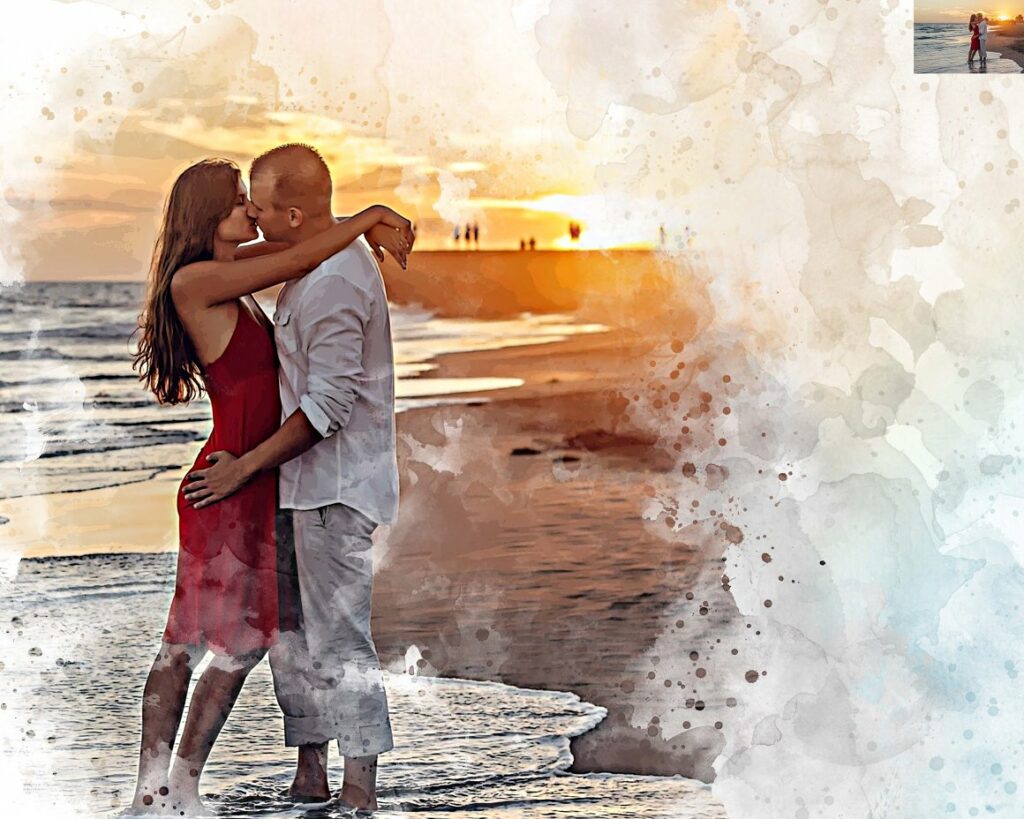 Family Watercolor Painting Effect - MasterBundles