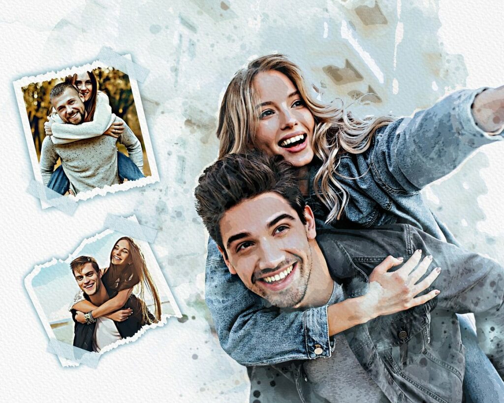 Family Watercolor Painting Effect - MasterBundles