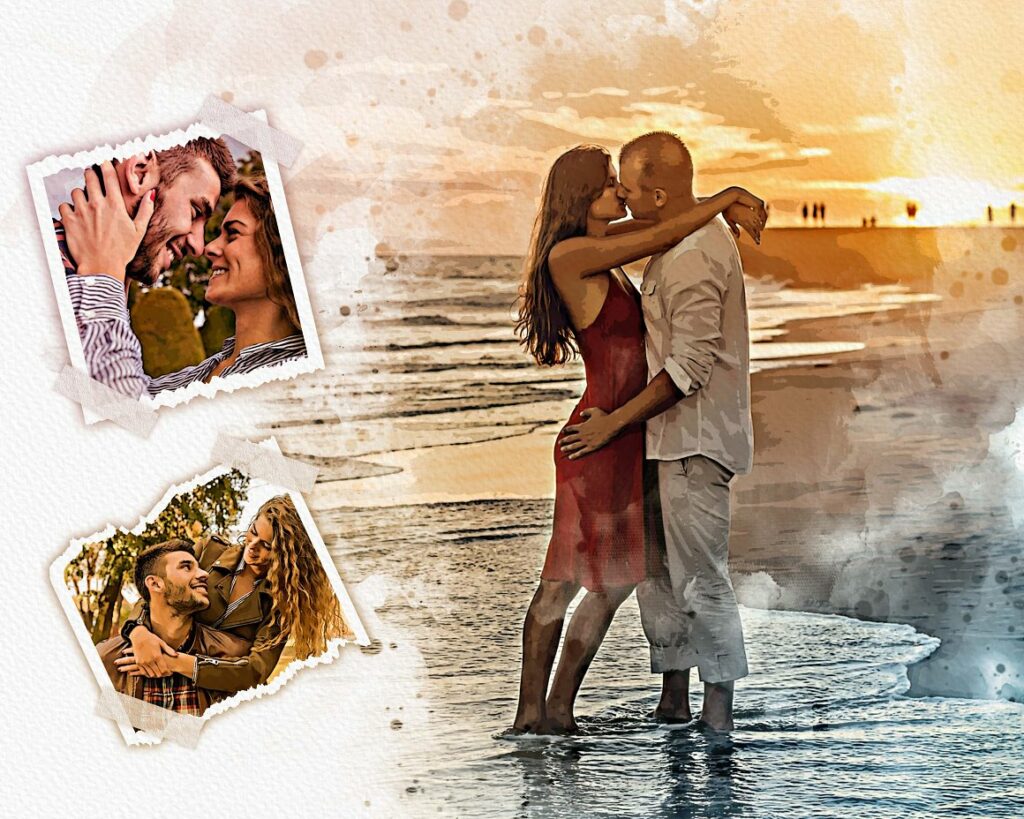 Family Watercolor Painting Effect - MasterBundles
