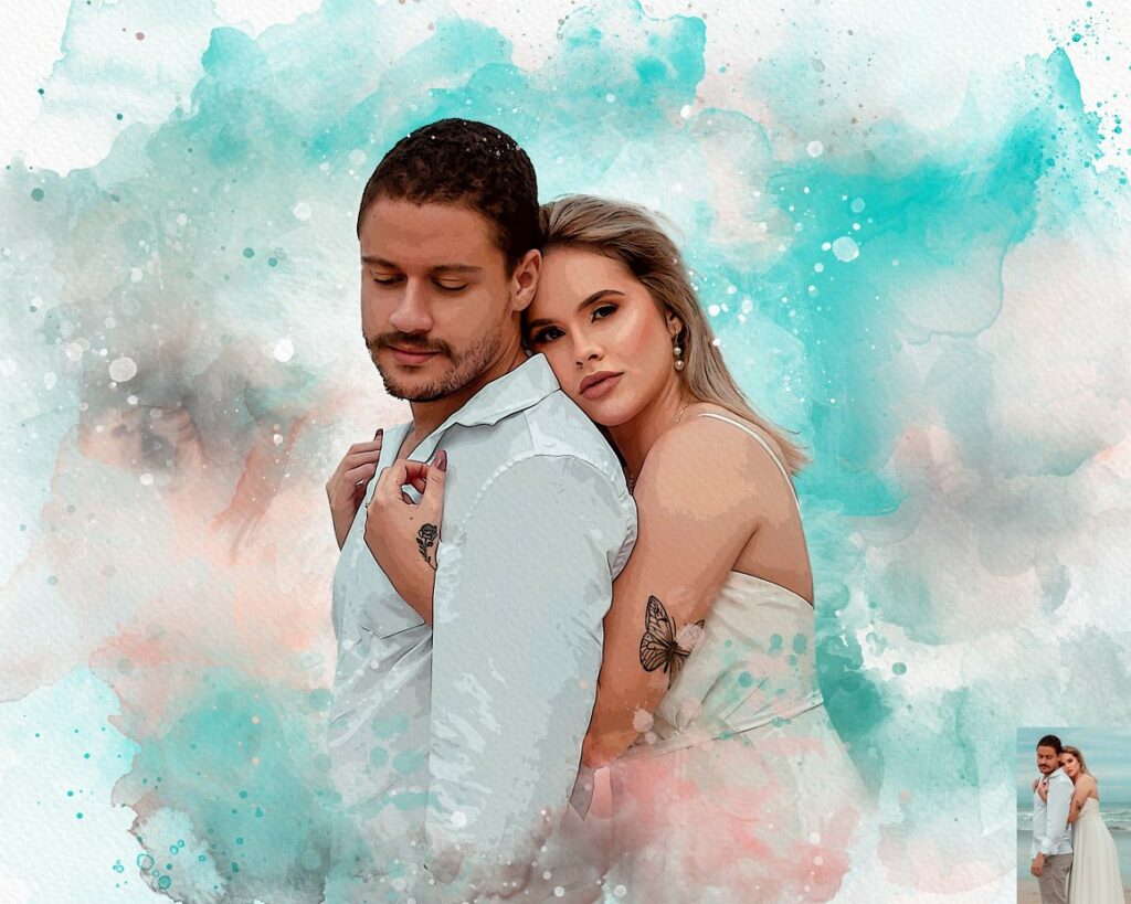 Family Watercolor Painting Effect - MasterBundles