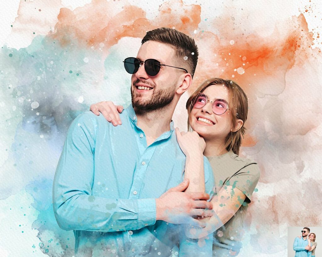 Family Watercolor Painting Effect - MasterBundles