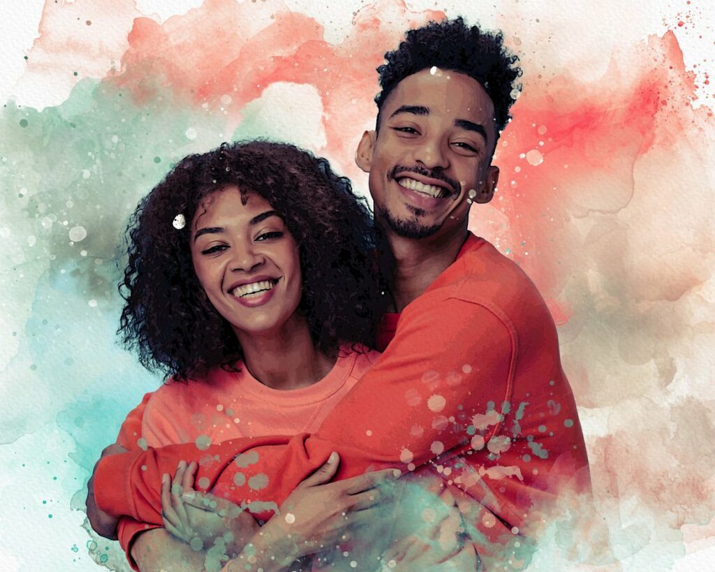Family Watercolor Painting Effect - MasterBundles