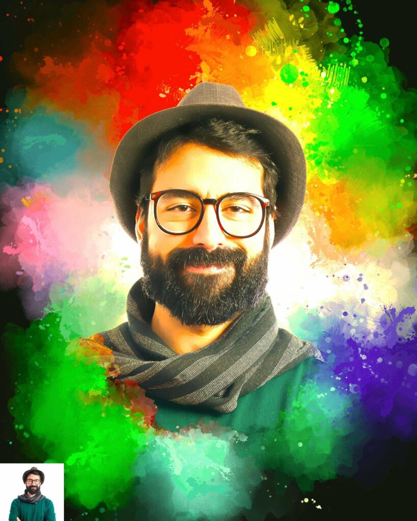 Easy Portrait Painting photo effect - MasterBundles