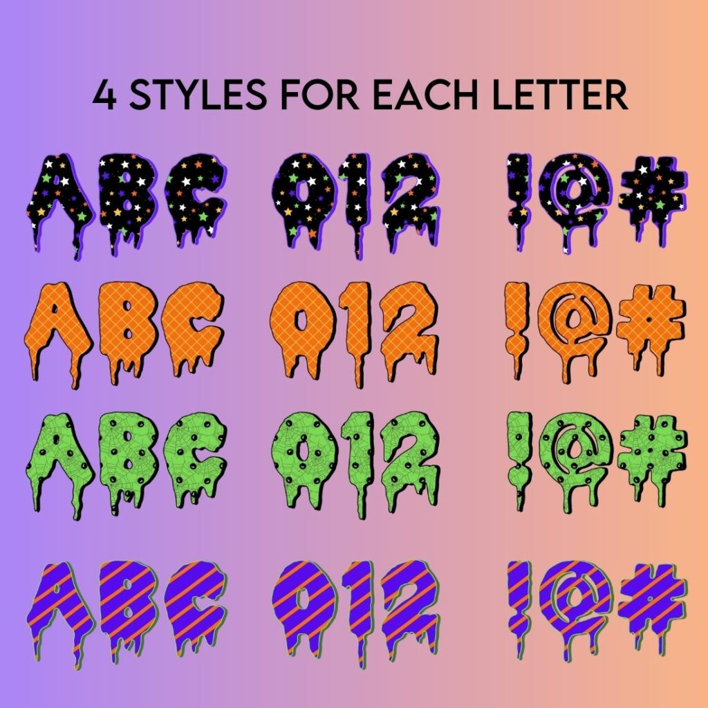 Halloween Alphabets 248 PNG Transparent Background - MasterBundles