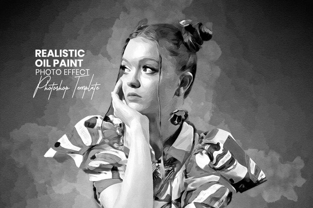 Black Realistic Oil Paint Effect - MasterBundles