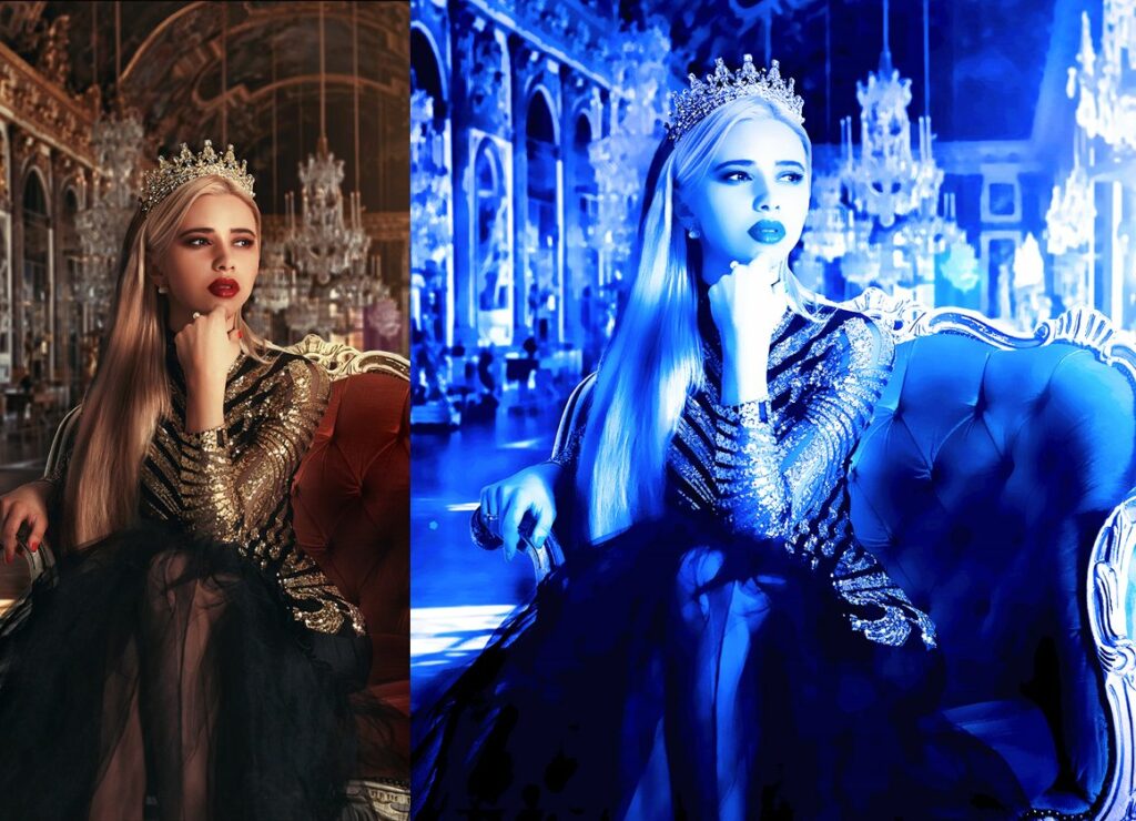 30 Blue Effect Photoshop Action - MasterBundles