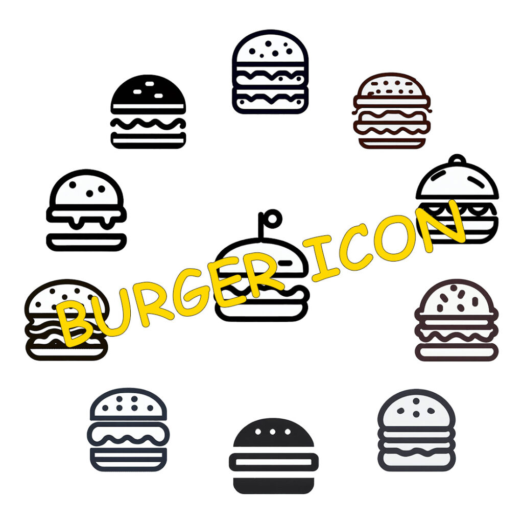 Set Burger Icons - MasterBundles