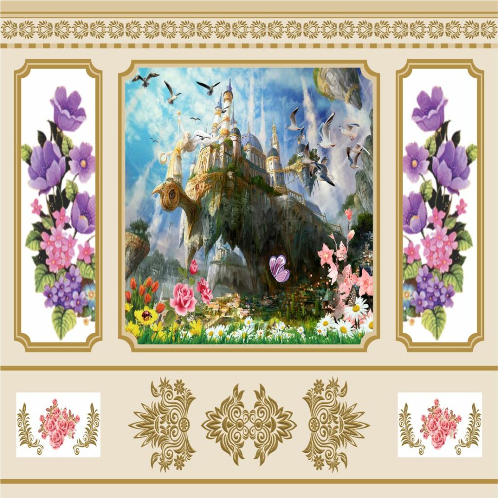 Classic interior wall Digital 3d letest design wallpaper, - MasterBundles