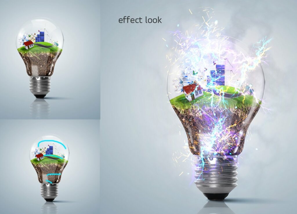 Electric Energy Photoshop Action - MasterBundles
