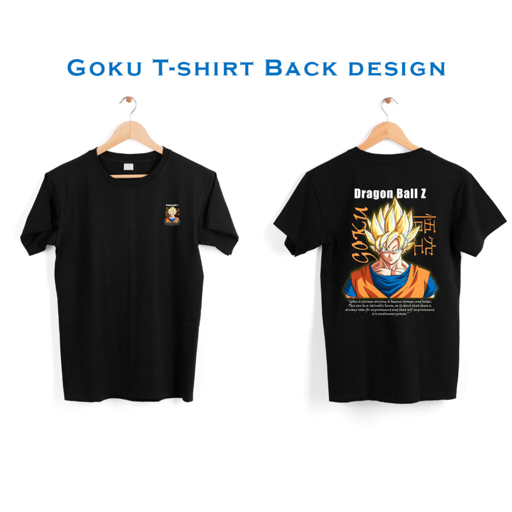 Goku Oversize T-shirt with Back Pattern Design - MasterBundles