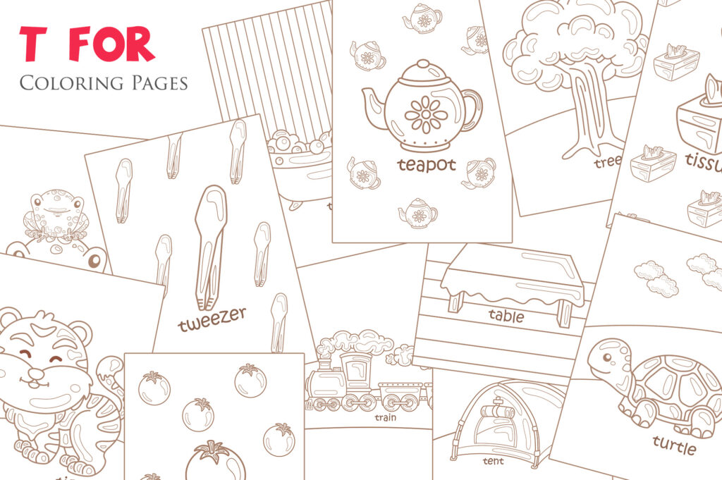 Alphabet T For Vocabulary School Letter Reading Writing Font Study ...