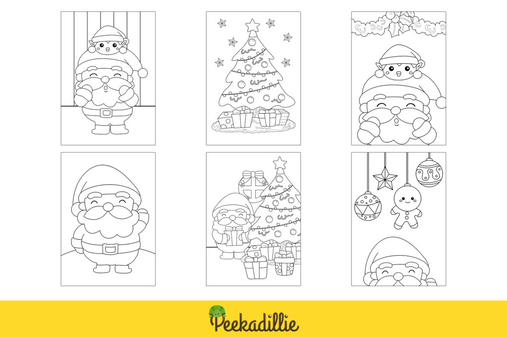 Happy Santa Claus Christmas Holiday Party Decoration with Kids Cartoon ...