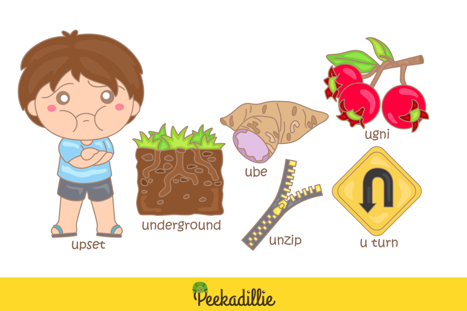 Alphabet U For Vocabulary School Letter Reading Writing Font Study ...