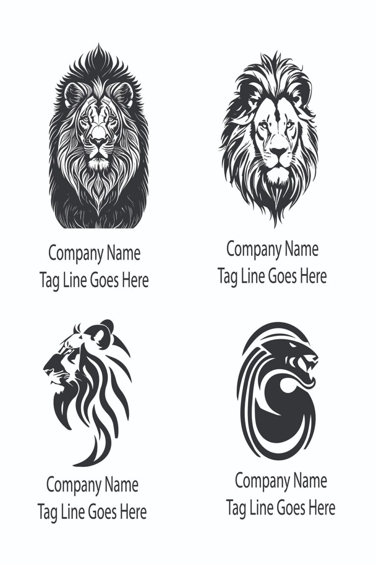 Lion Head - Logo Design Template = 04 - MasterBundles