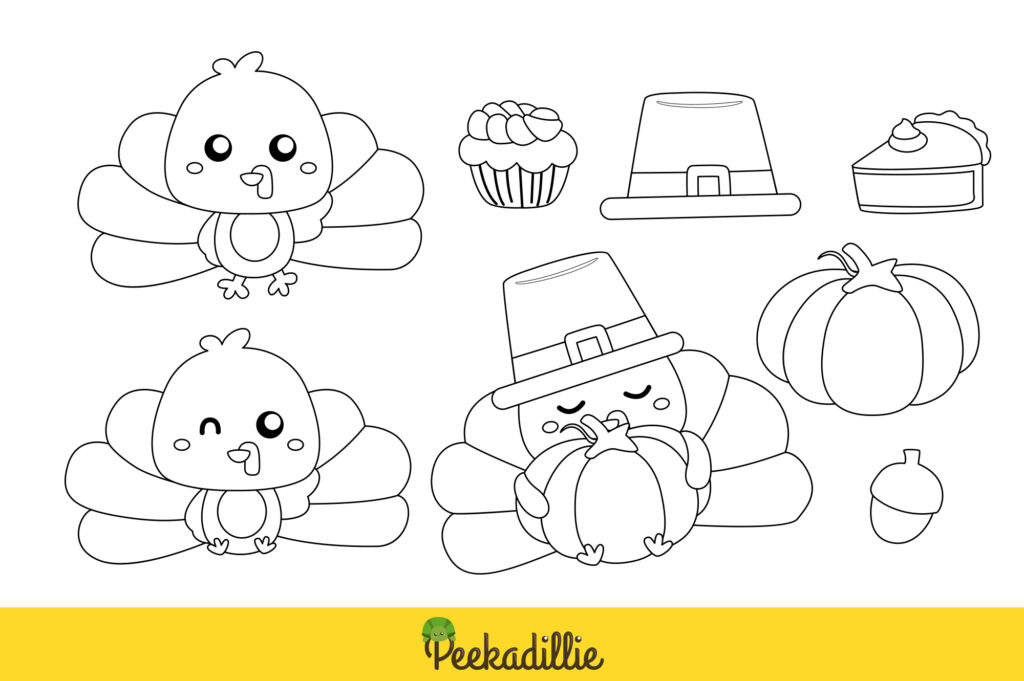 Thanksgiving Turkey Bird Garden Party Decoration Animal and Food Pie ...