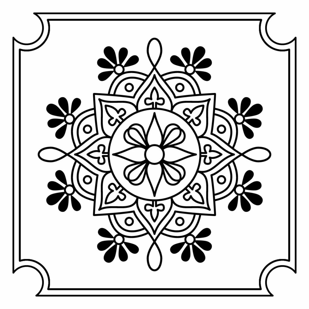 Easy Mandala Design Template SVG, Ai, EPS, PDF, JPG, PNG File ...