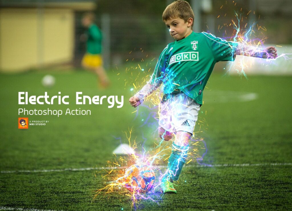 Electric Energy Photoshop Action - MasterBundles