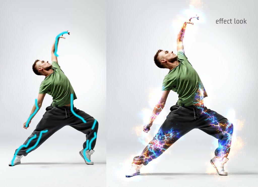 Electric Energy Photoshop Action - MasterBundles