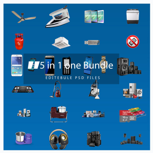 120 + Products Electric PSD Images Bundle - MasterBundles