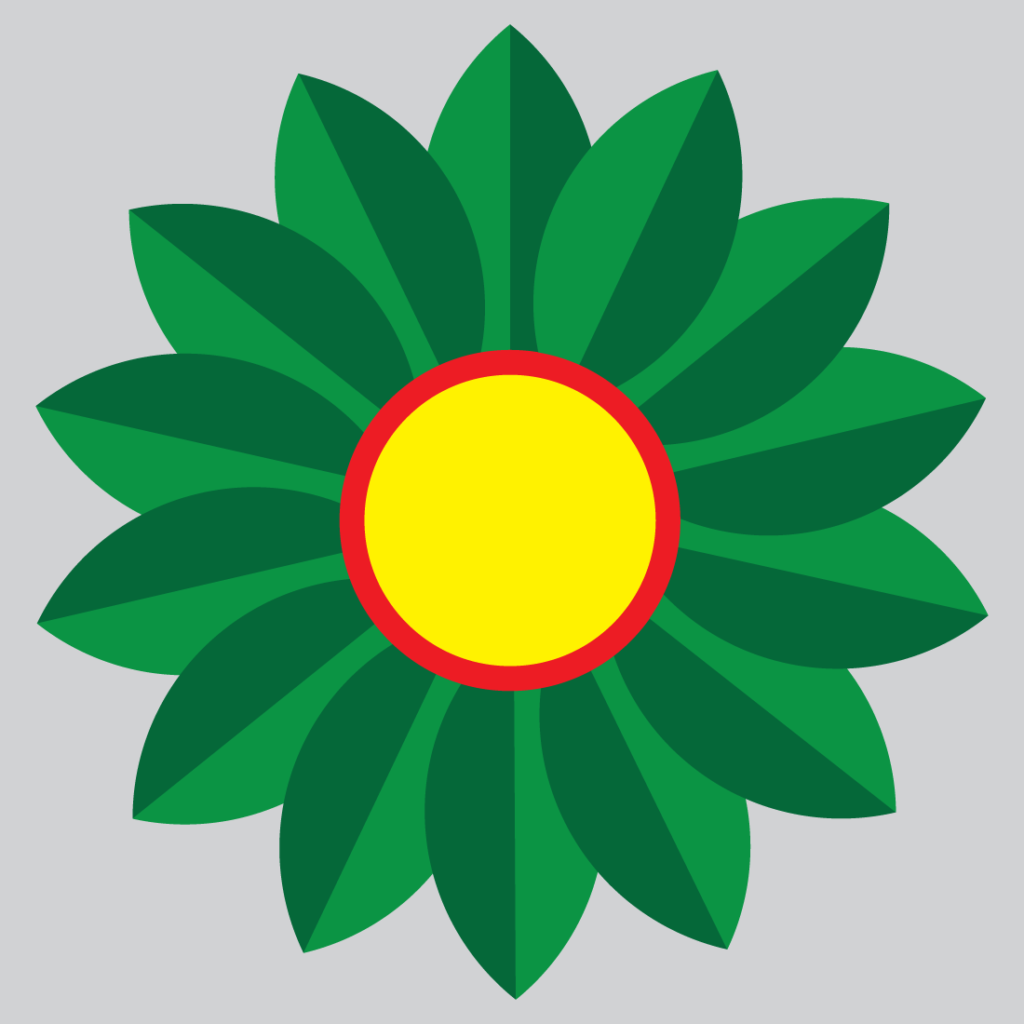 flower and background logo - MasterBundles vector