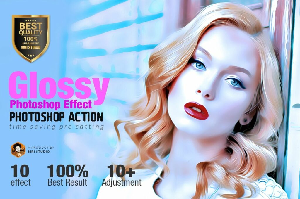 Glossy Photoshop Effect - MasterBundles