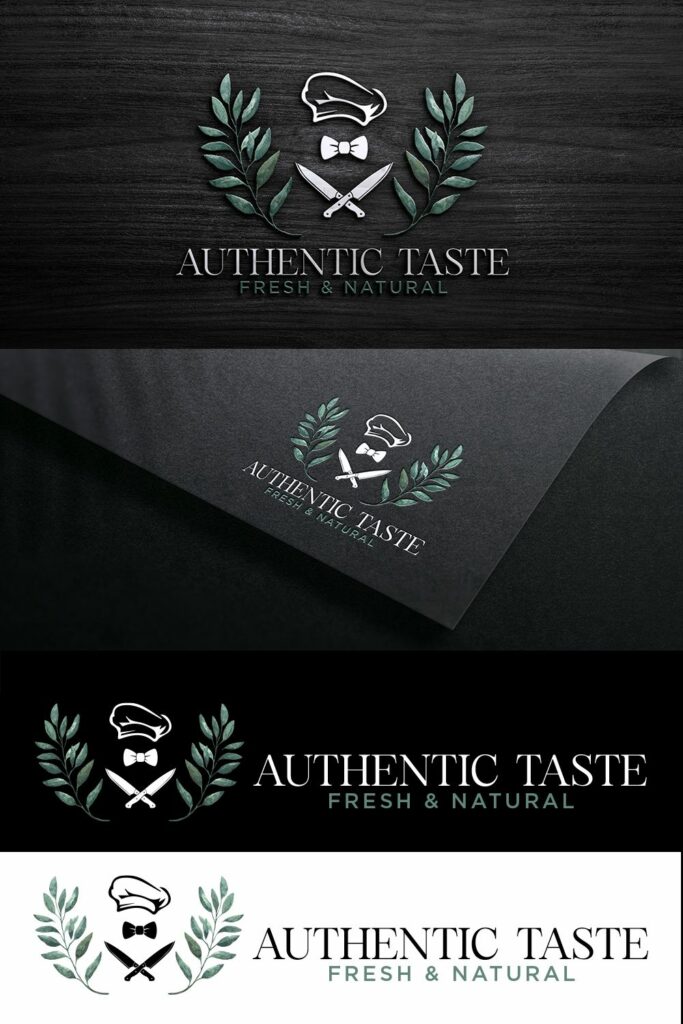 Authentic Taste Food Logo Design - MasterBundles