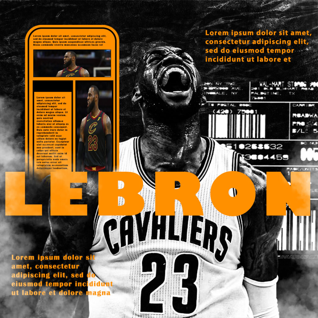 Basketball PLAYER LEBRON SOCIAL MEDIA POSTER DESIGN - MasterBundles
