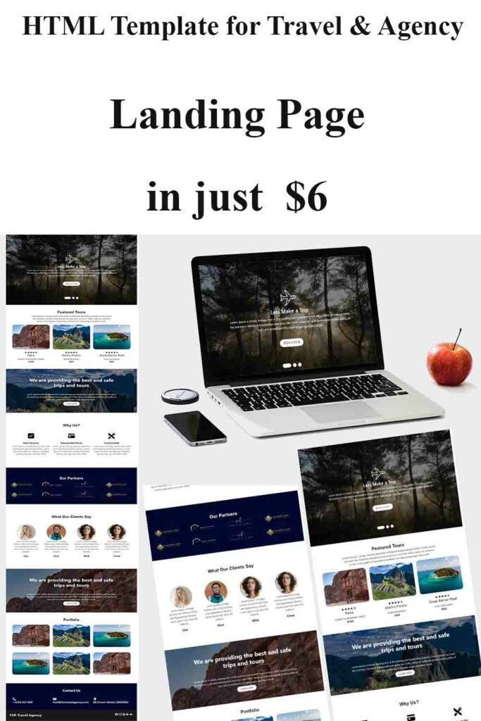 HTML Template for Travel & Agency - MasterBundles