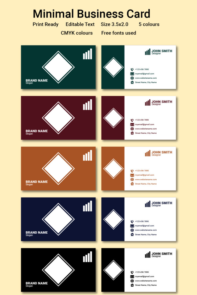 Minimal,Simple and Attractive Bussiness Card Design