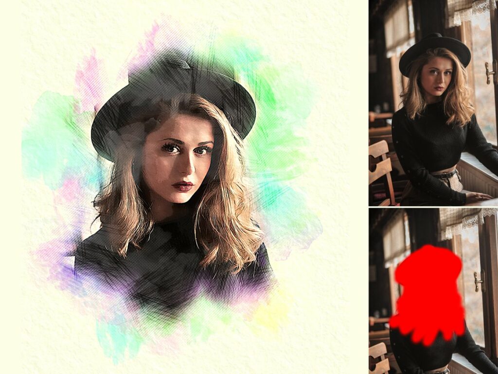 Mixed Media Art Photoshop Action - MasterBundles