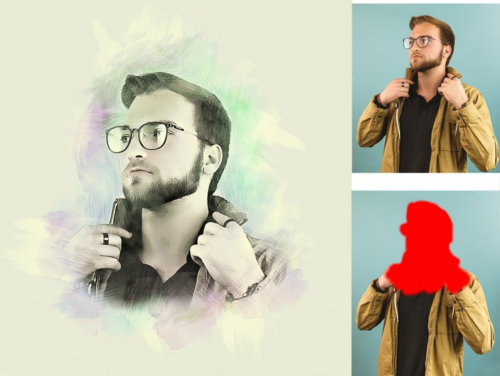 Mixed Media Art Photoshop Action - MasterBundles
