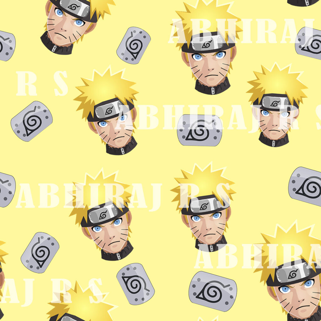 Naruto seamless pattern Textures for Room decor and Gift wrap ...