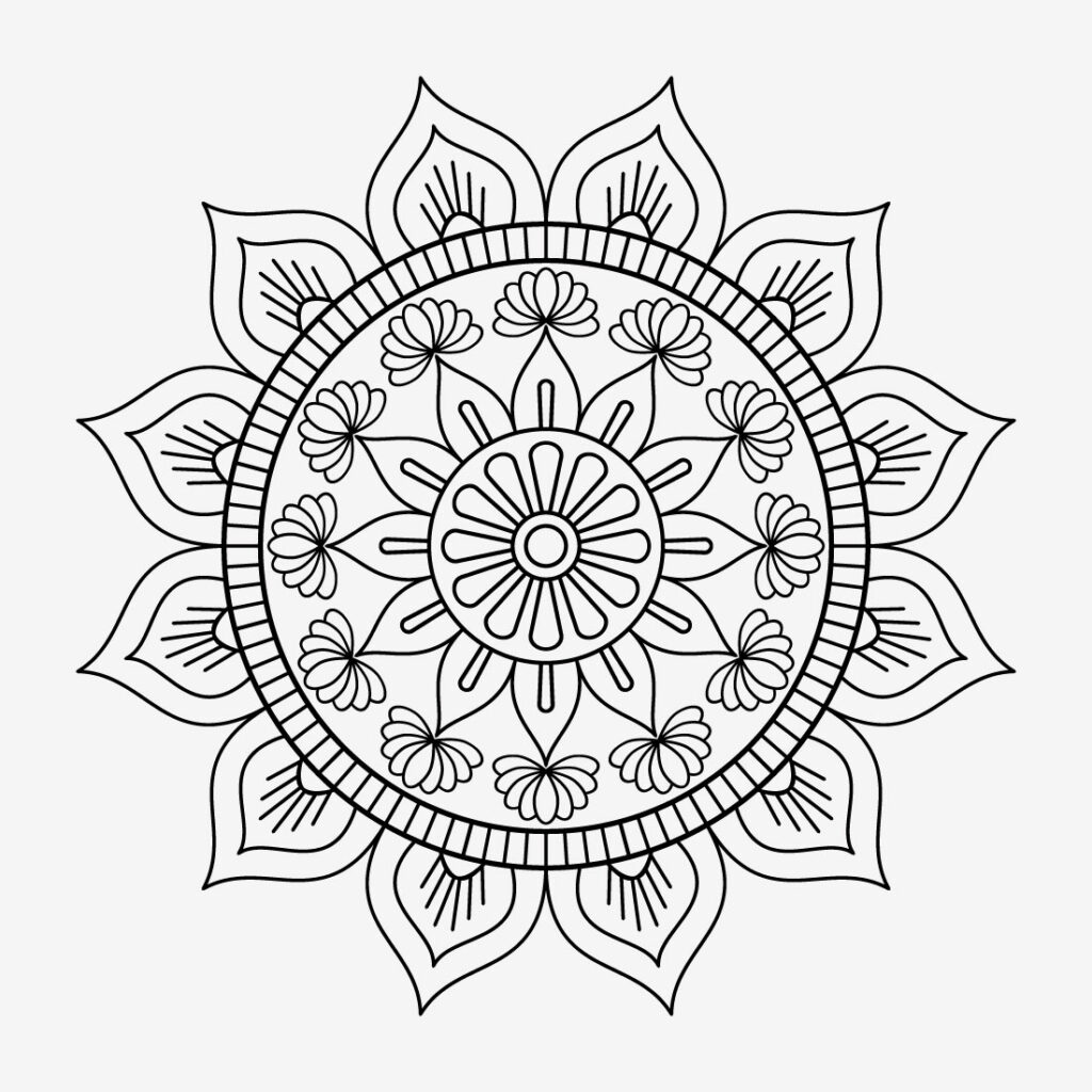 Ornamental Mandala Design Coloring Book. - MasterBundles