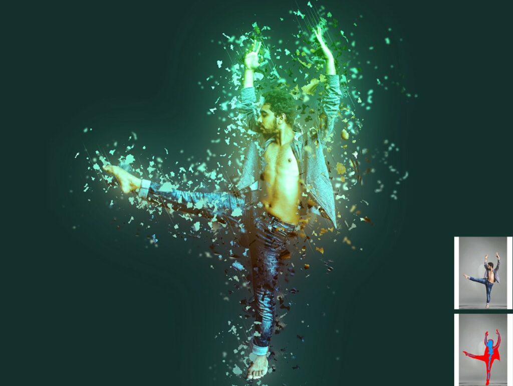 Paper Cut Dispersion PS Action - MasterBundles