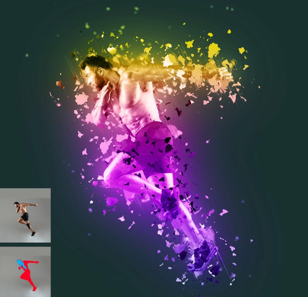 Paper Cut Dispersion PS Action - MasterBundles