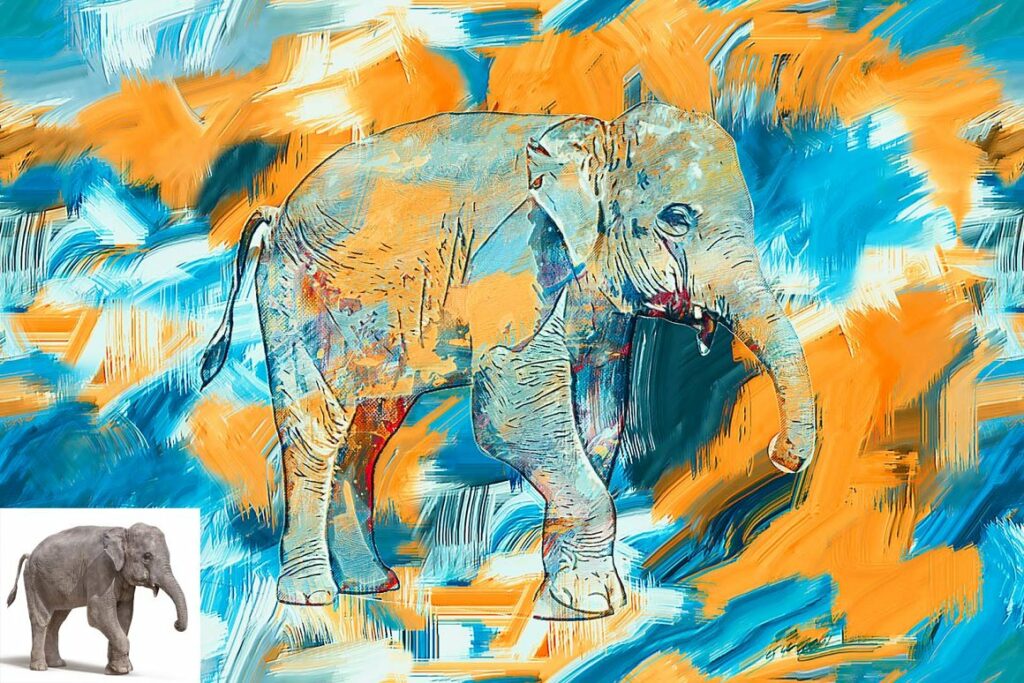 Realistic Abstract Painting Effect - MasterBundles