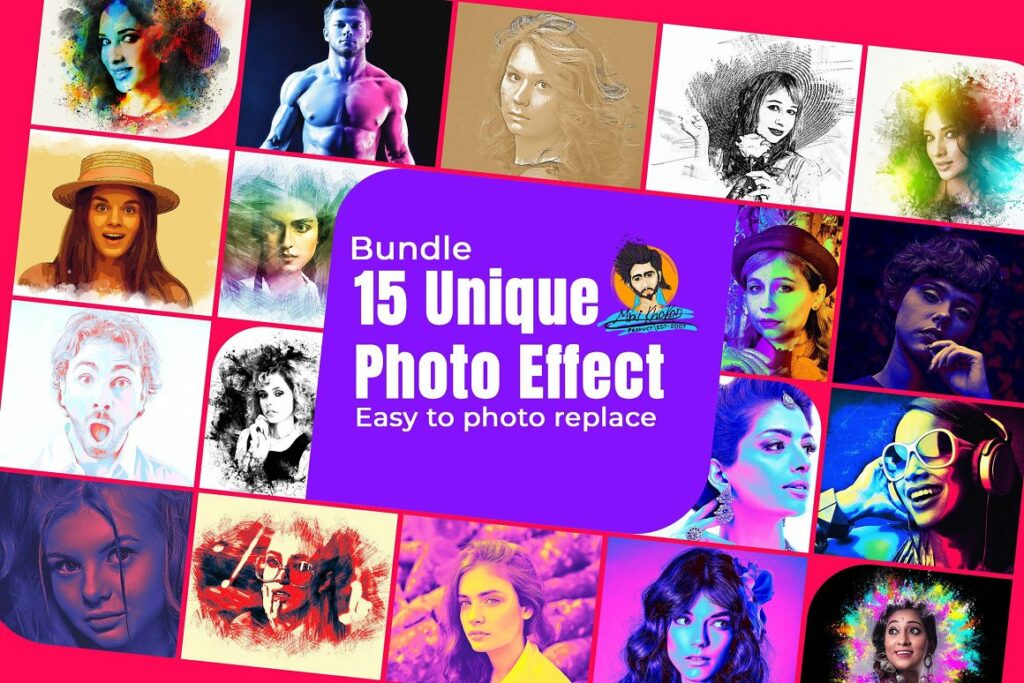 15 Unique Photo Effect Template - MasterBundles