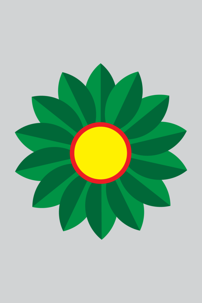 flower and background logo - MasterBundles vector