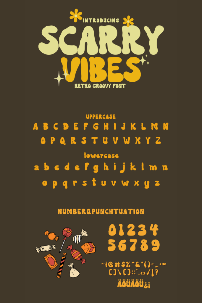 Scary Vibes - Retro Groovy Font