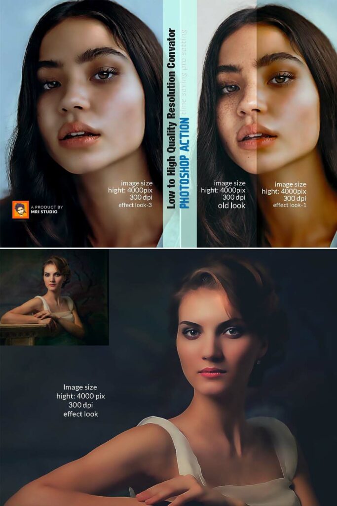 Low to High Quality Photoshop Action - MasterBundles
