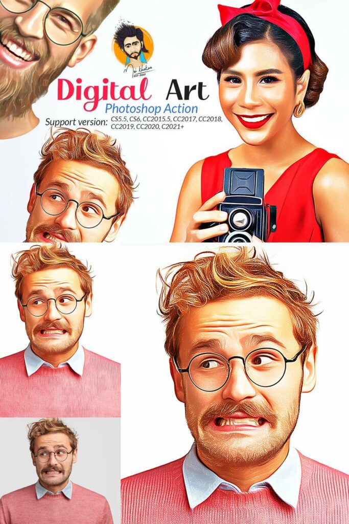 Digital Art Photoshop Action - MasterBundles