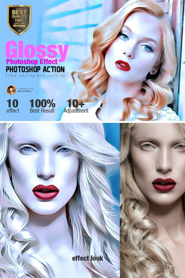 Glossy Photoshop Effect - MasterBundles