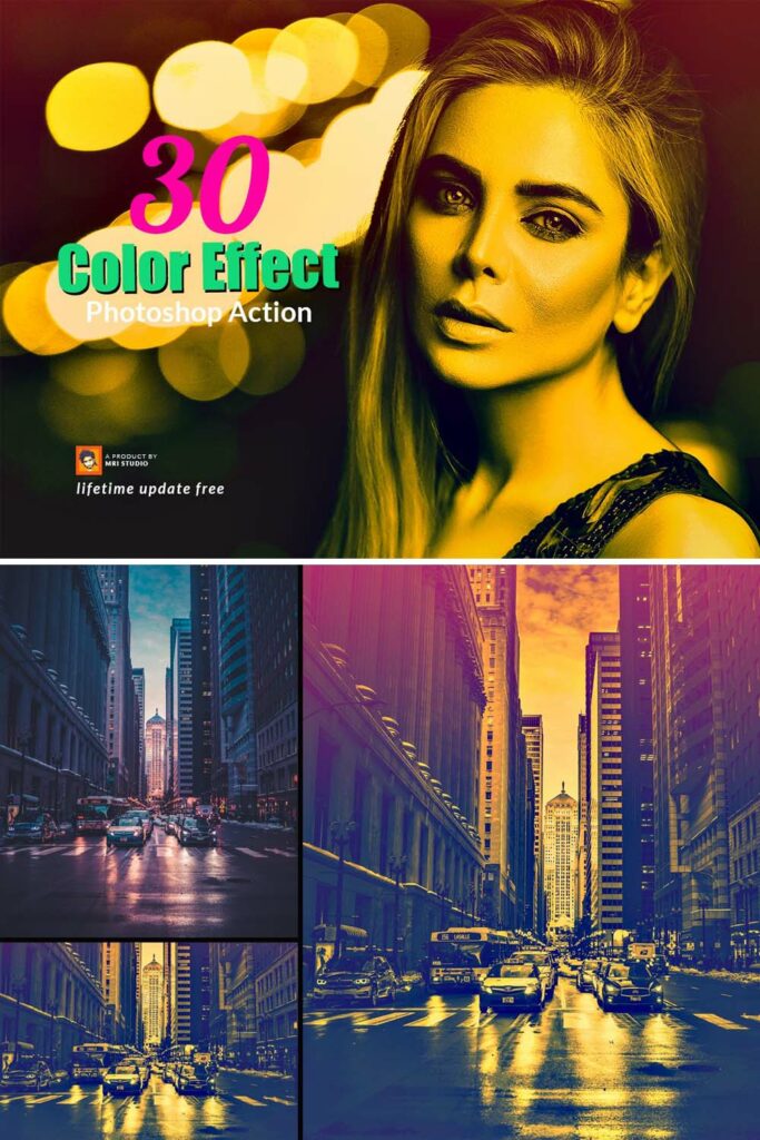 Color Effect Photoshop Action - MasterBundles