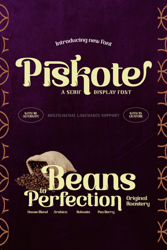 Piskote | Display Font - MasterBundles