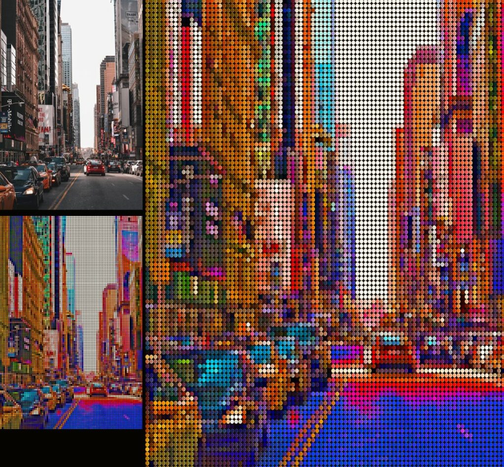 Dot Pixel Effect Photoshop Action - MasterBundles