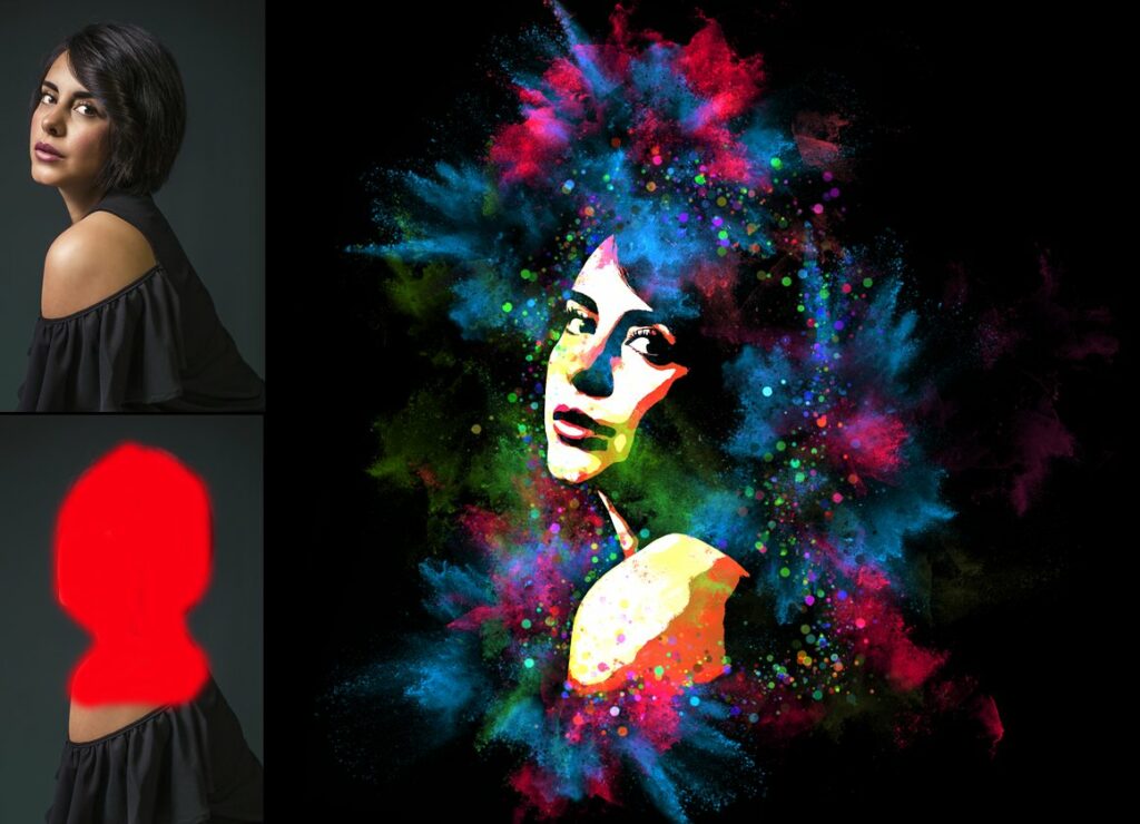 Pop Art Powder Explosion Action - MasterBundles