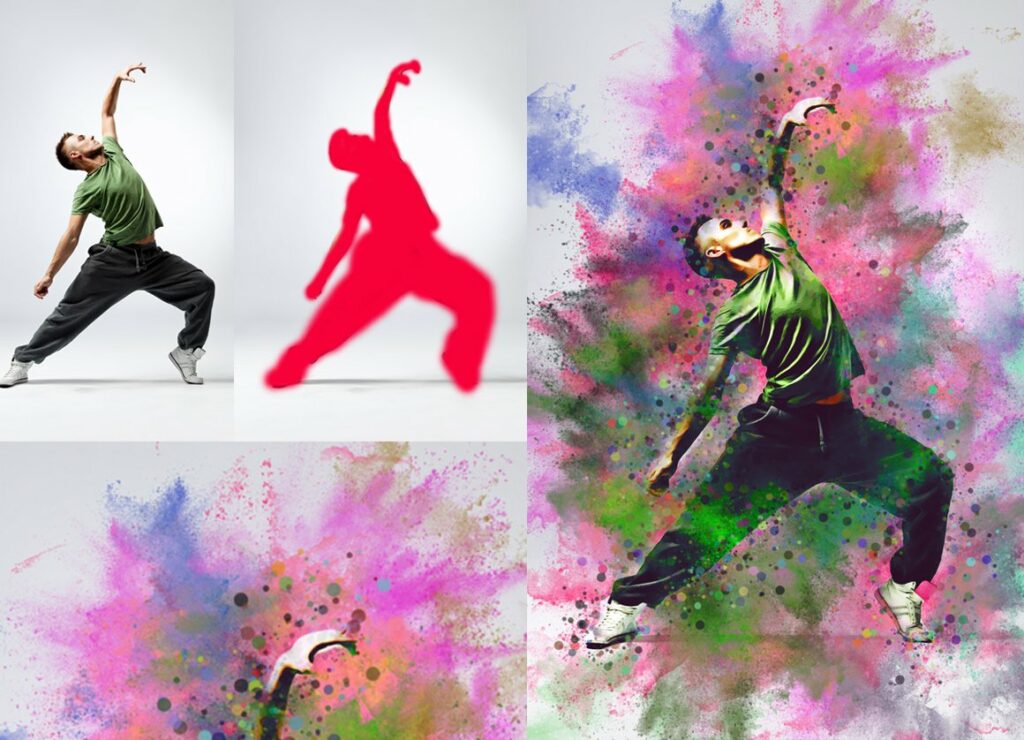 Pop Art Powder Explosion Action - MasterBundles
