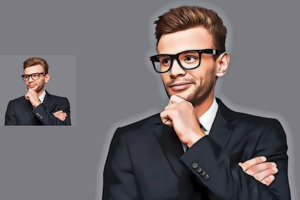 Portrait Vector Painting PS Actions - MasterBundles