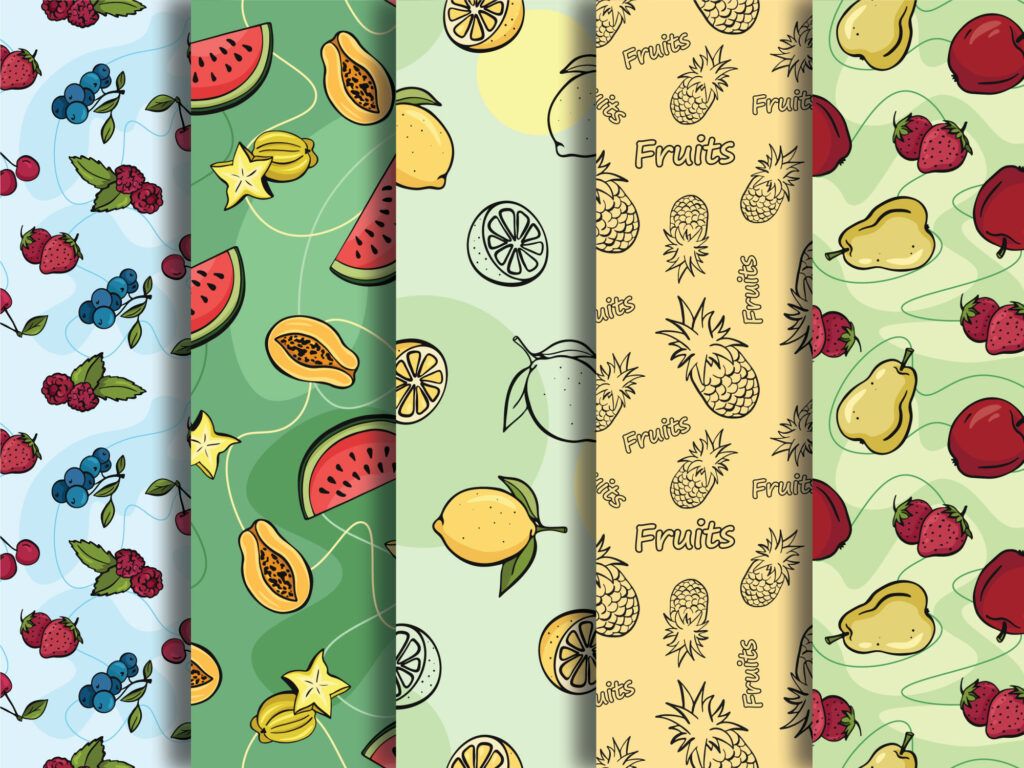 Summer Fruit Patterns - MasterBundles